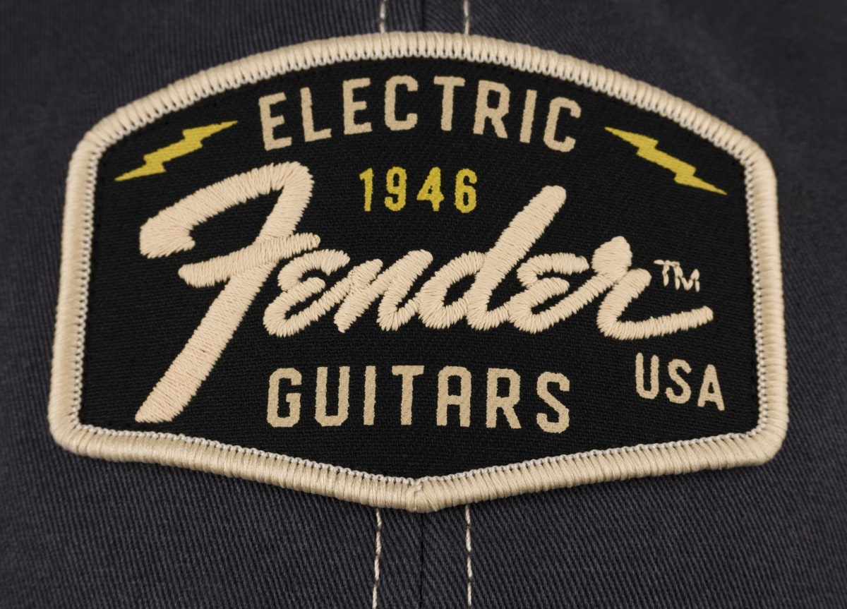 FENDER TRANLOGOPATCH HAT BK/ST